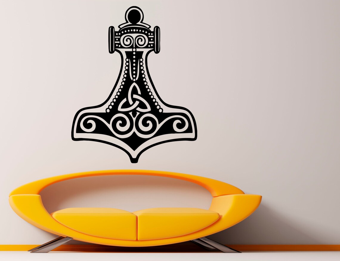 Viking Thor's Hammer Wall Vinyl Decal Sticker Northman - Etsy