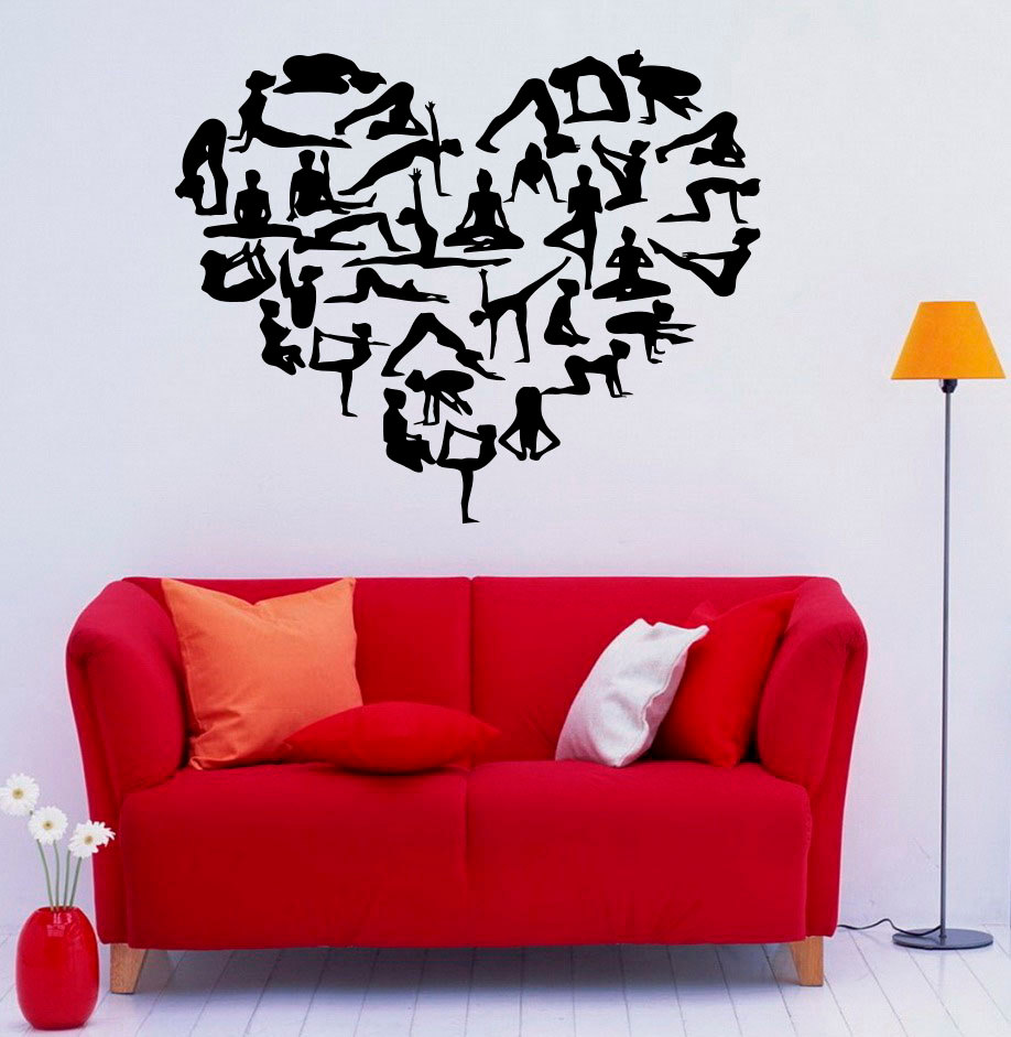 Fitness Yoga Wall Vinyl Decal Wall Sport Gym Sticker Interior - Etsy