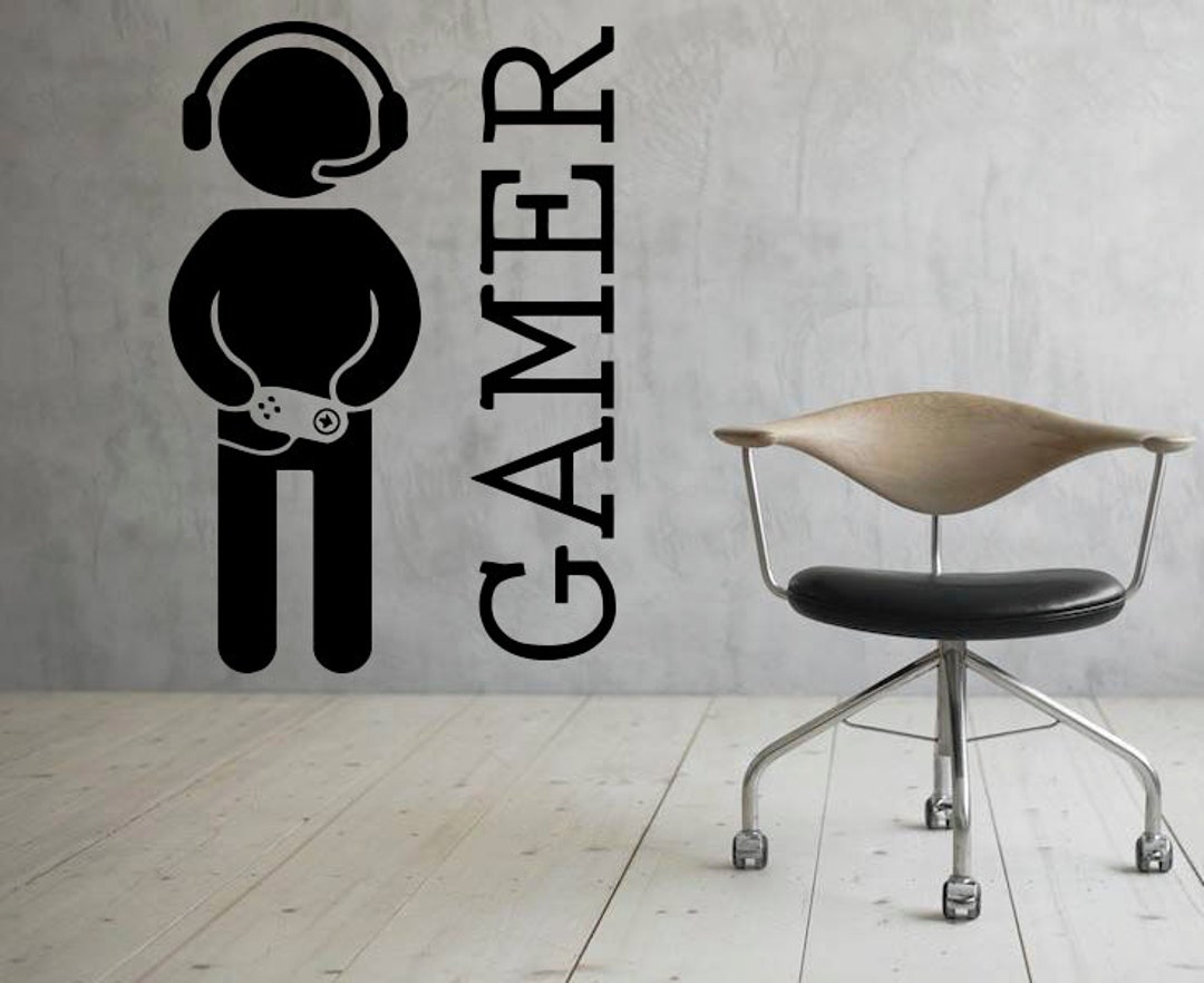 Games Gamer Wall Vinyl Decal Joystick Video Games Fun Sticker Interior ...