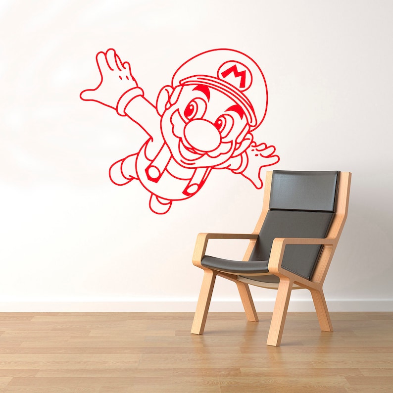Super Mario Flight Wall Decal Vinyl Sticker Video Game Kids - Etsy
