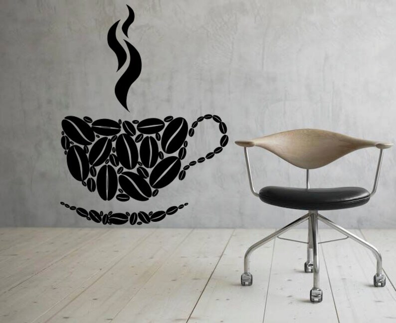 Cup of Coffee Wall Decal Cafe Dining Vinyl Stickers Murals - Etsy