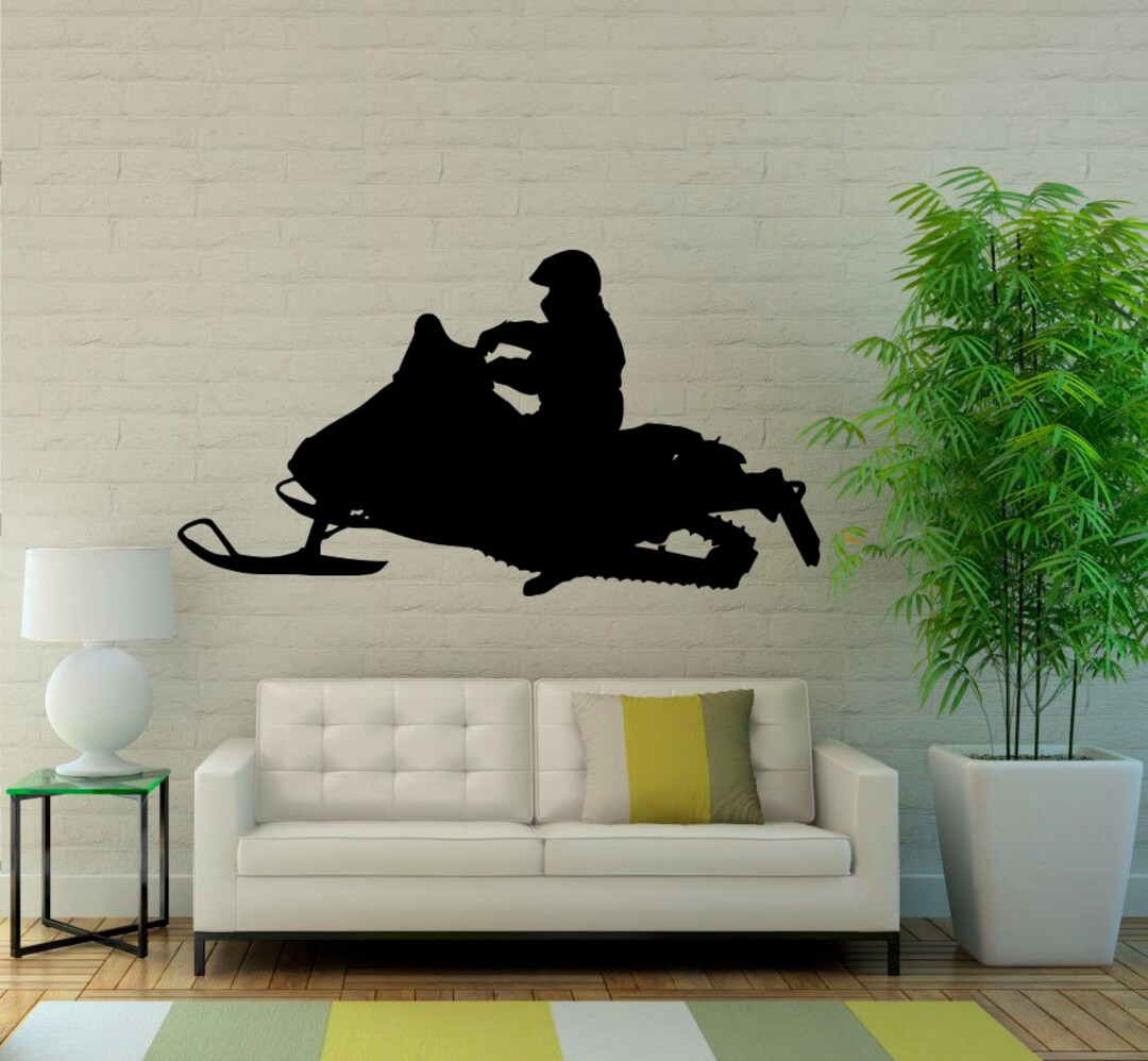 Snowmobiles Wall Vinyl Decal Sticker Racing Winter Extreme Sport Art ...