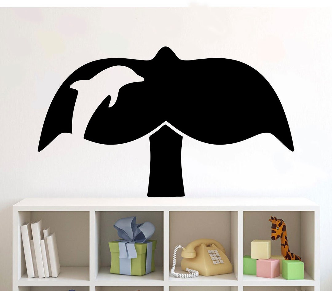 Whale Tail Wall Decal Vinyl Sticker Ocean Water Animal Home Interior ...