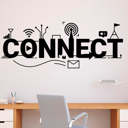 Connect Network Wall Decal Vinyl Sticker Home Office - Etsy