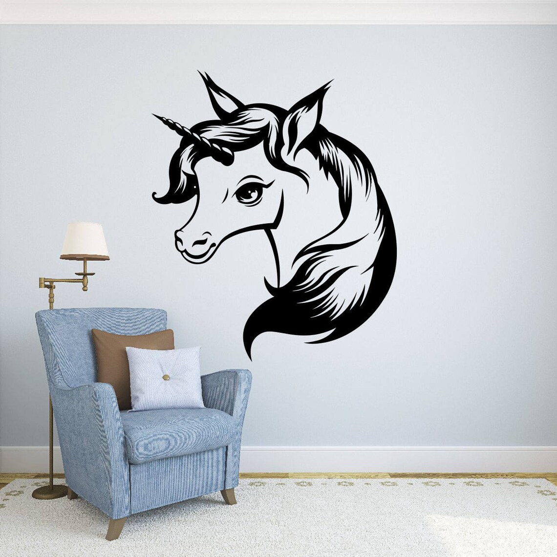Unicorn Wall Decal Vinyl Sticker Mythical Animal Fairy Horse - Etsy