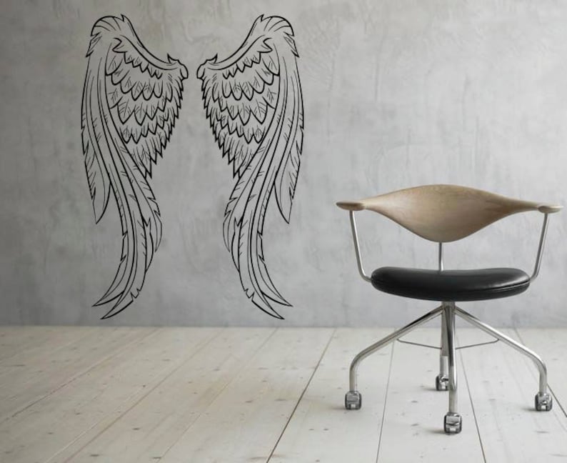 Ángel alas pared etiqueta vuelo vinilo Decal Sticker murales Interior ...