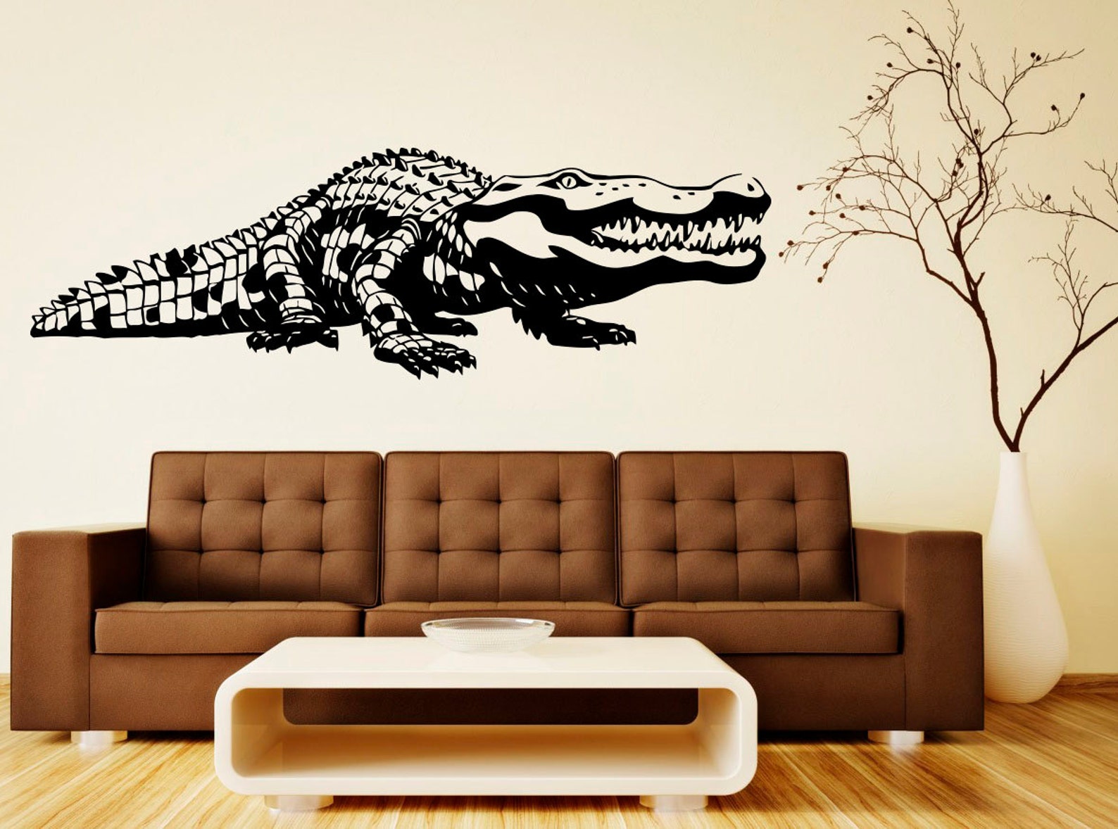 Crocodile Wall Vinyl Decal Animal Beast Alligator Predator Stickers Art ...