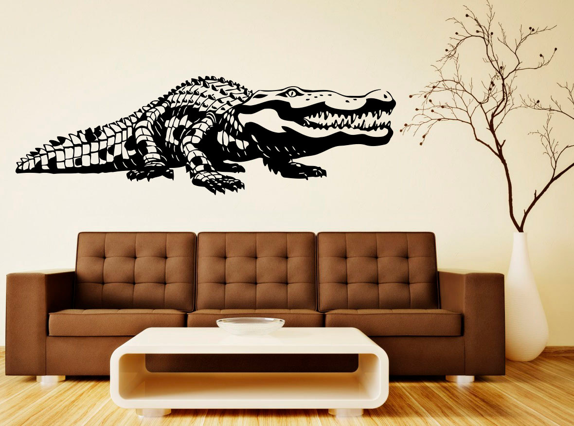 Crocodile Wall Vinyl Decal Animal Beast Alligator Predator Stickers Art ...