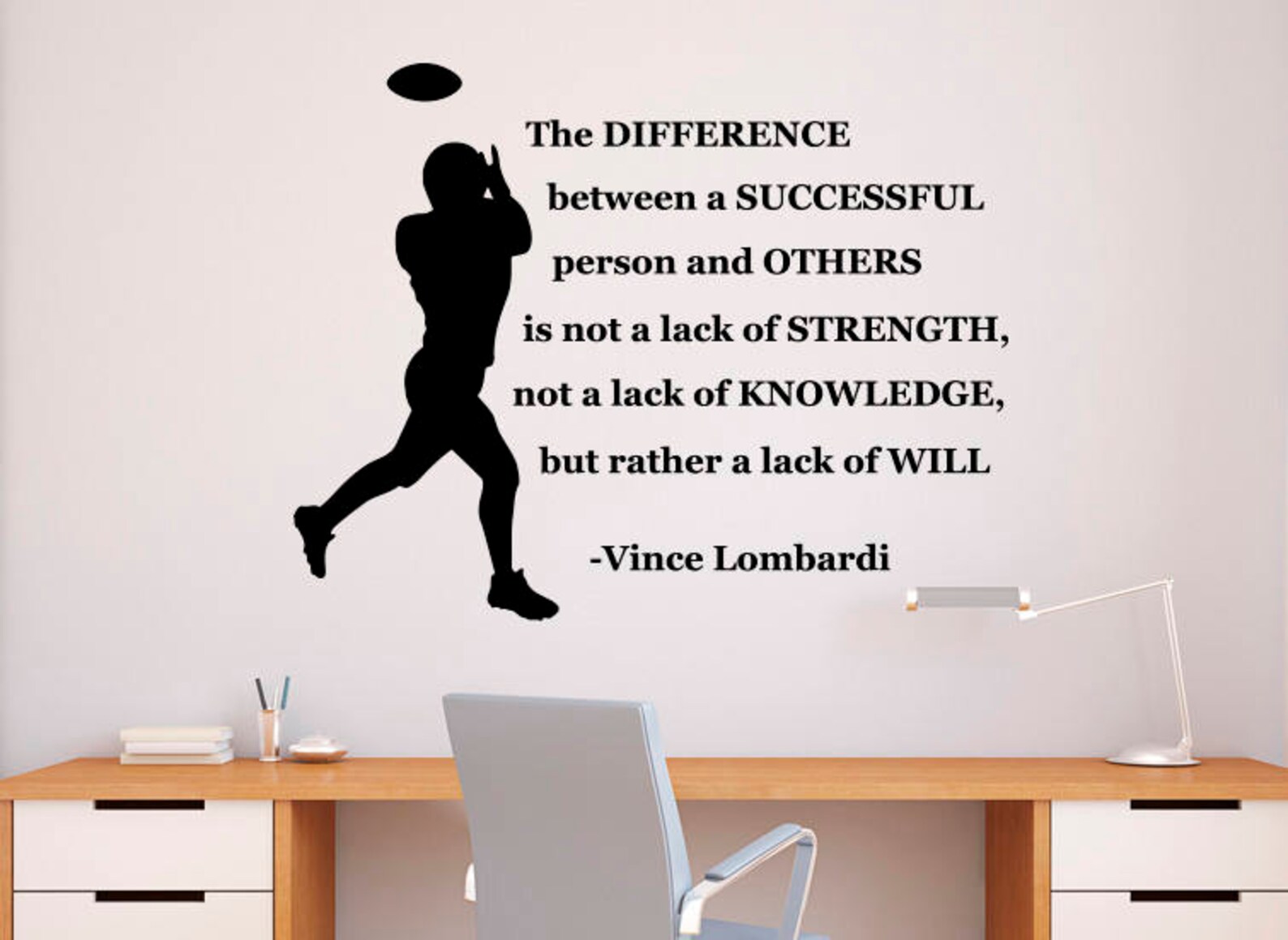 Vince Lombardi Quote Wall Decal Vinyl Sticker Football Player Legend ...