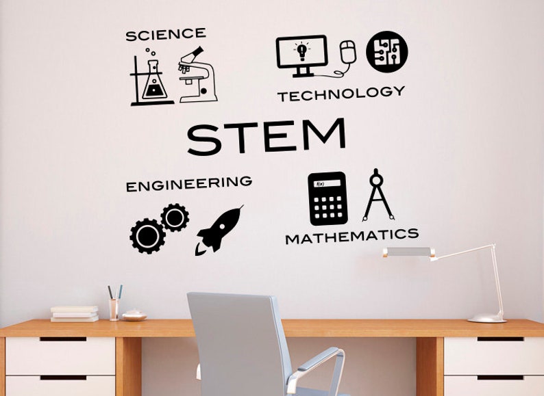 STEM Education Wall Decal Technology Vinyl Sticker Home - Etsy