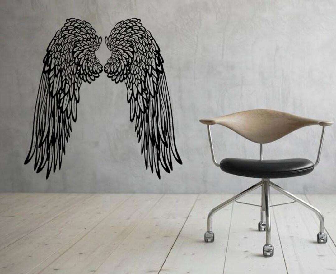 Angel Wings Wall Decal Flight Vinyl Decal Sticker Murals - Etsy