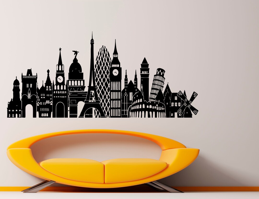 Europe Cities Sights Wall Vinyl Decal Stickers Art Design Murals Design ...