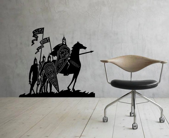 Wall Decal Horseman Vinyl Sticker Knight Medieval Murals - Etsy