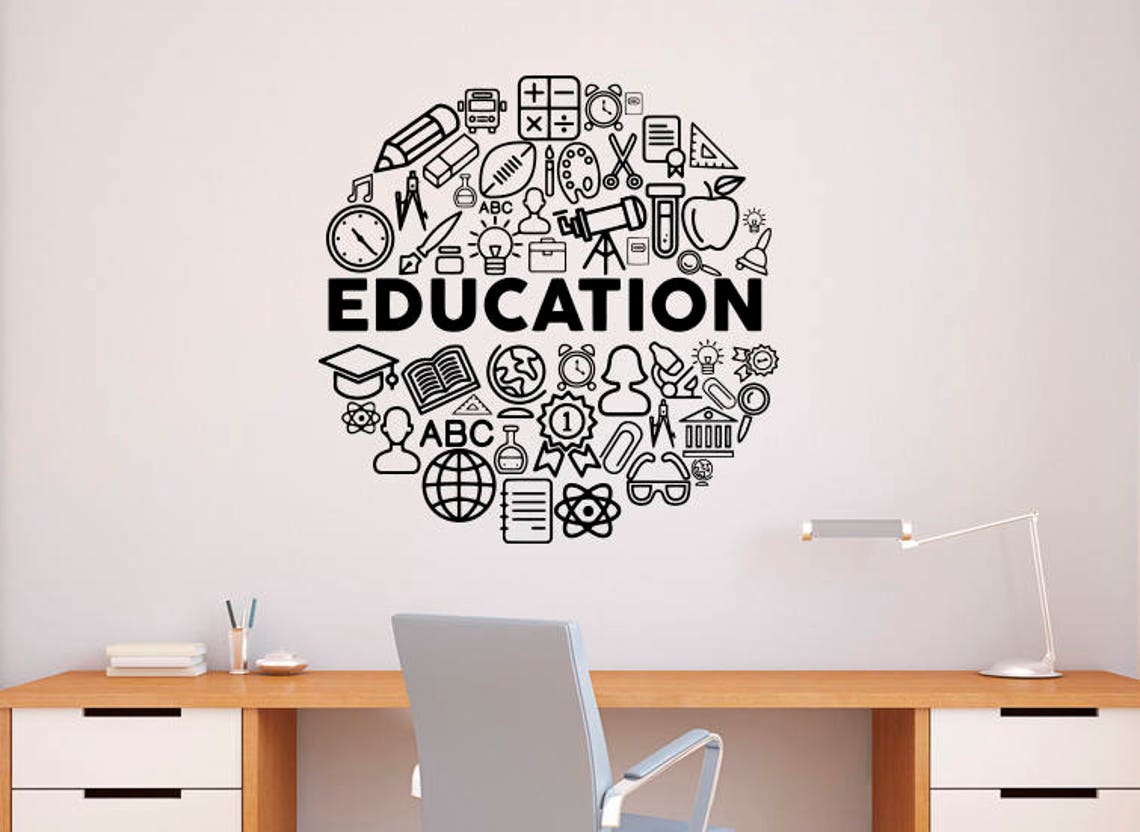 Education Wall Decal Vinyl Sticker School Science Home Office - Etsy