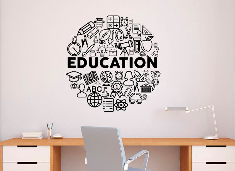 Education Wall Decal Vinyl Sticker School Science Home Office Art ...