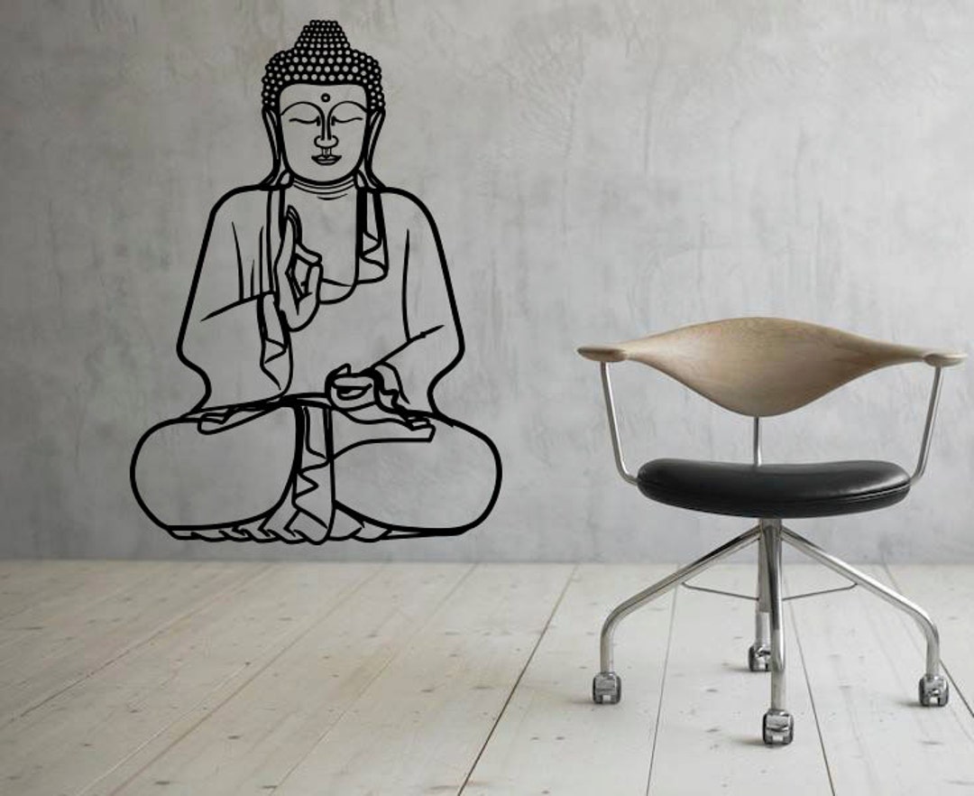 Buddha Wall Vinyl Decal Sticker Buddhism Sacred Patterns Art Design ...