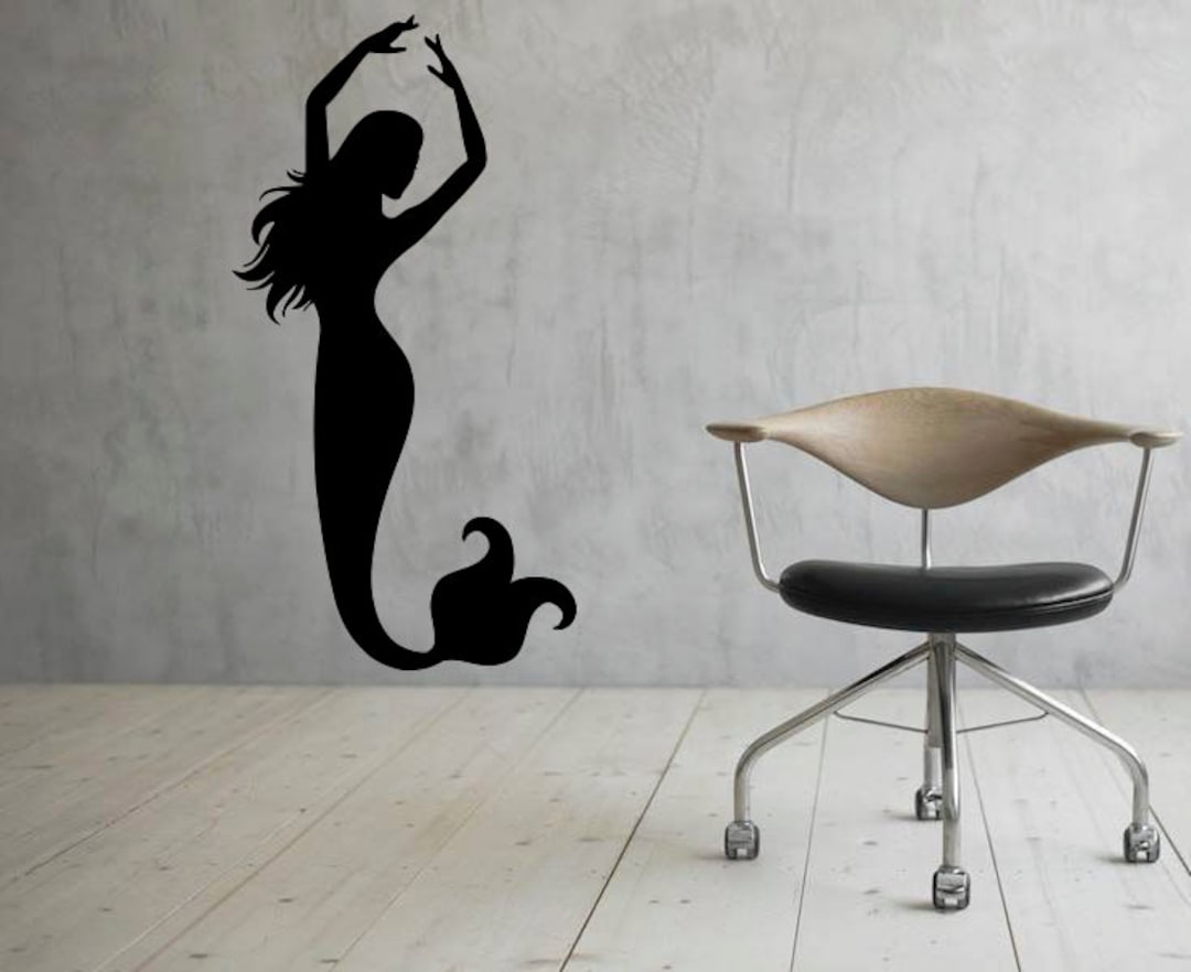 Mermaid Wall Vinyl Decal Beauty Sea Animal Water Nymph Sticker Interior ...