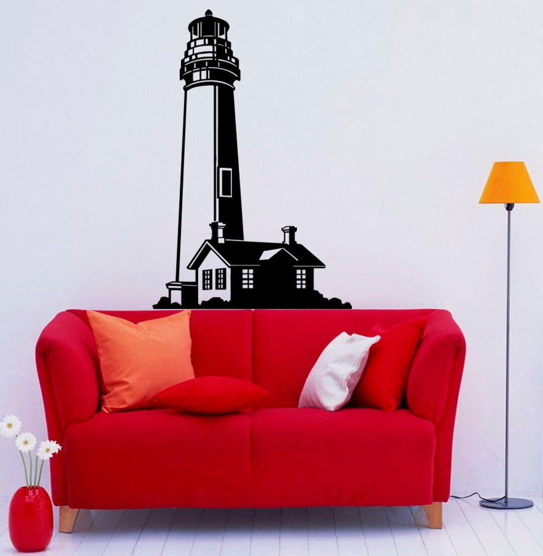Lighthouse Wall Decal Wall Vinyl Sticker Nautical Ocean Home Interior ...