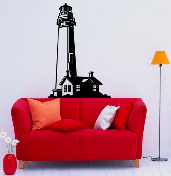 Lighthouse Wall Decal Wall Vinyl Sticker Nautical Ocean Home | Etsy