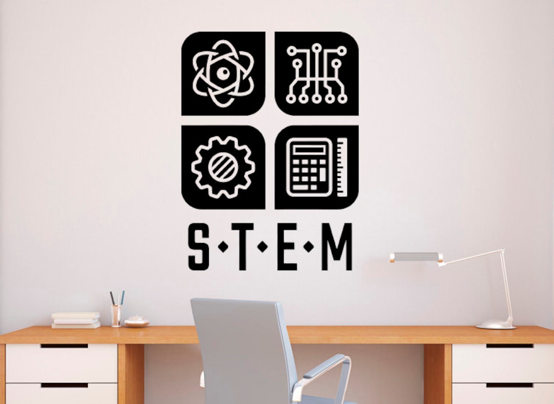 STEM Wall Decal Science Technology Engineering Mathematics Vinyl ...