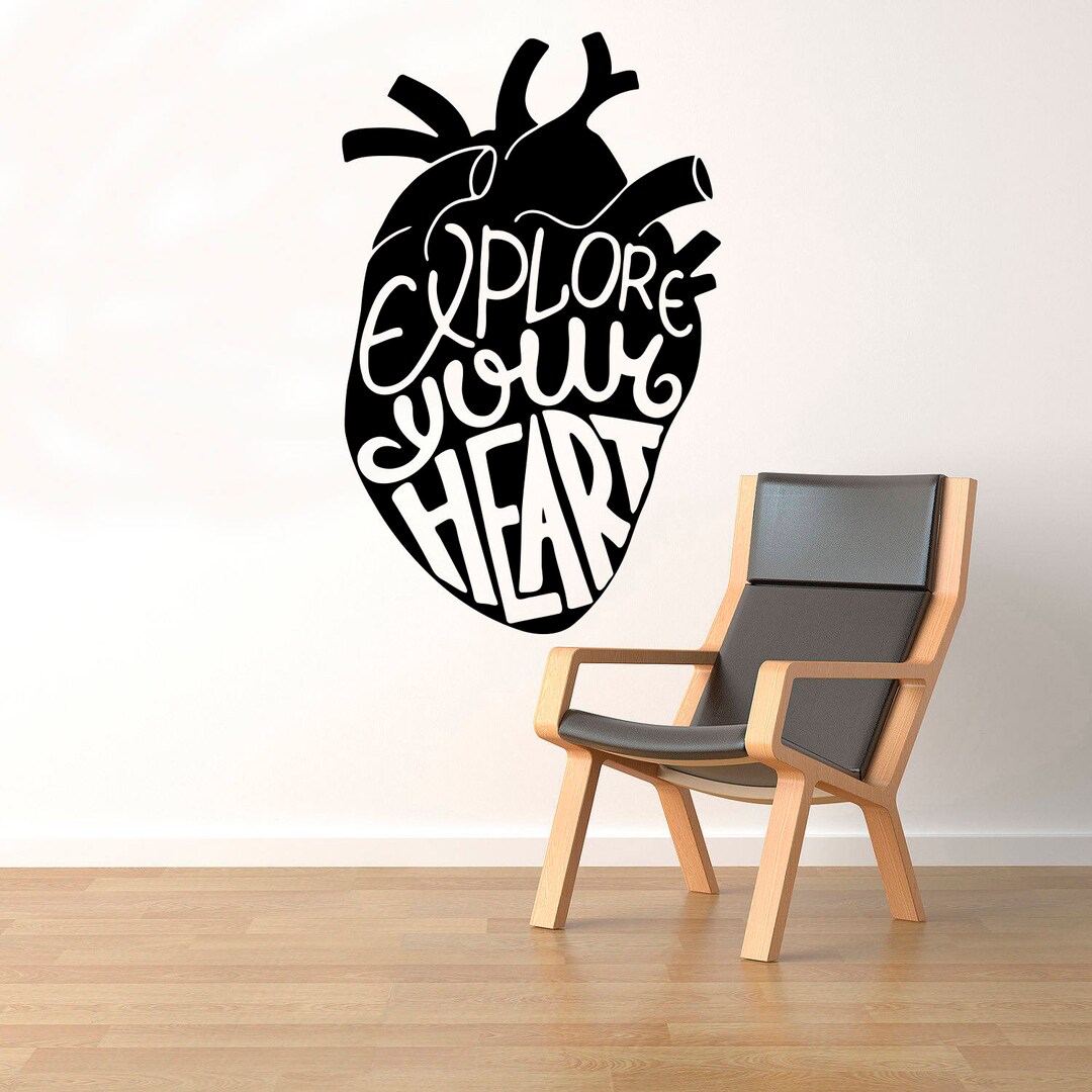 Explore Your Hert Wall Decal Vinyl Stickers Motivational Home Art ...