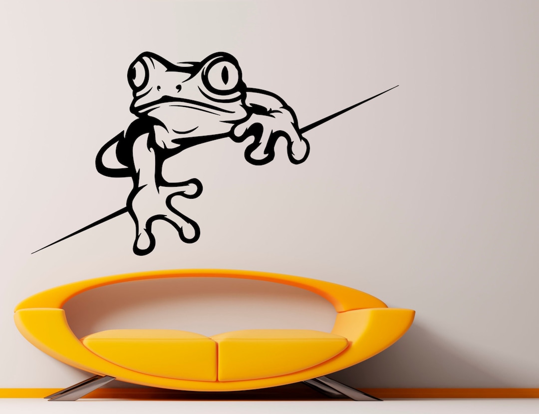 Frog Wall Decal Vinyl Decal Sticker Murals Interior Decor Home (12f7og ...