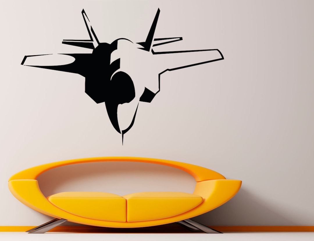 Jet Airplane Air Force Wall Vinyl Decal Aviation Sticker Beautiful Home ...