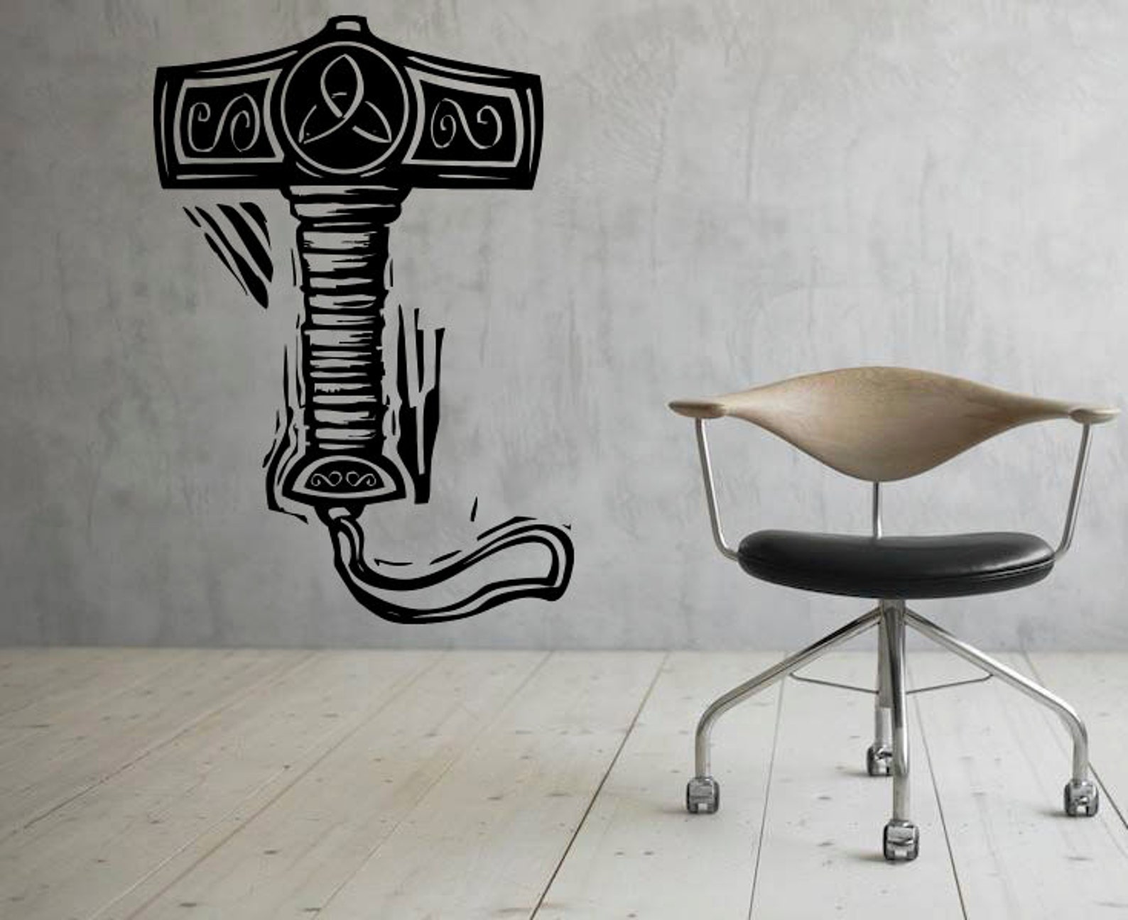 Viking Thor's Hammer Wall Vinyl Decal Sticker Northman - Etsy