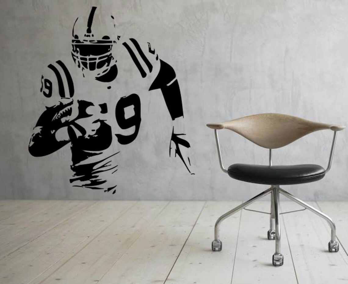 American Football Wall Vinyl Decal Sport Super Bowl Sticker | Etsy