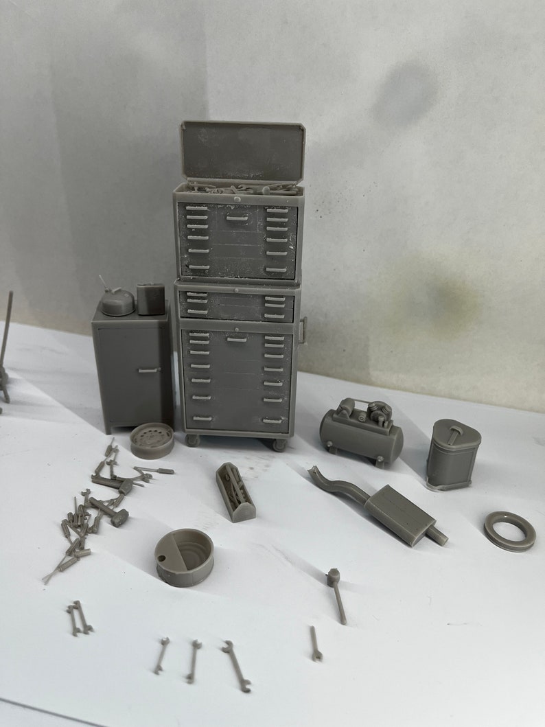 1/24 1/25 Scale Model Tool Box: Automotive Diorama Garage Deco - Etsy