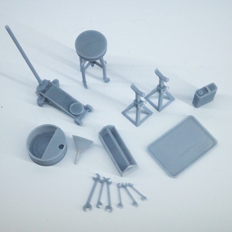 Oil Change 1/24th 1/25th Scale Model Tool Set, for Model Car Display ...