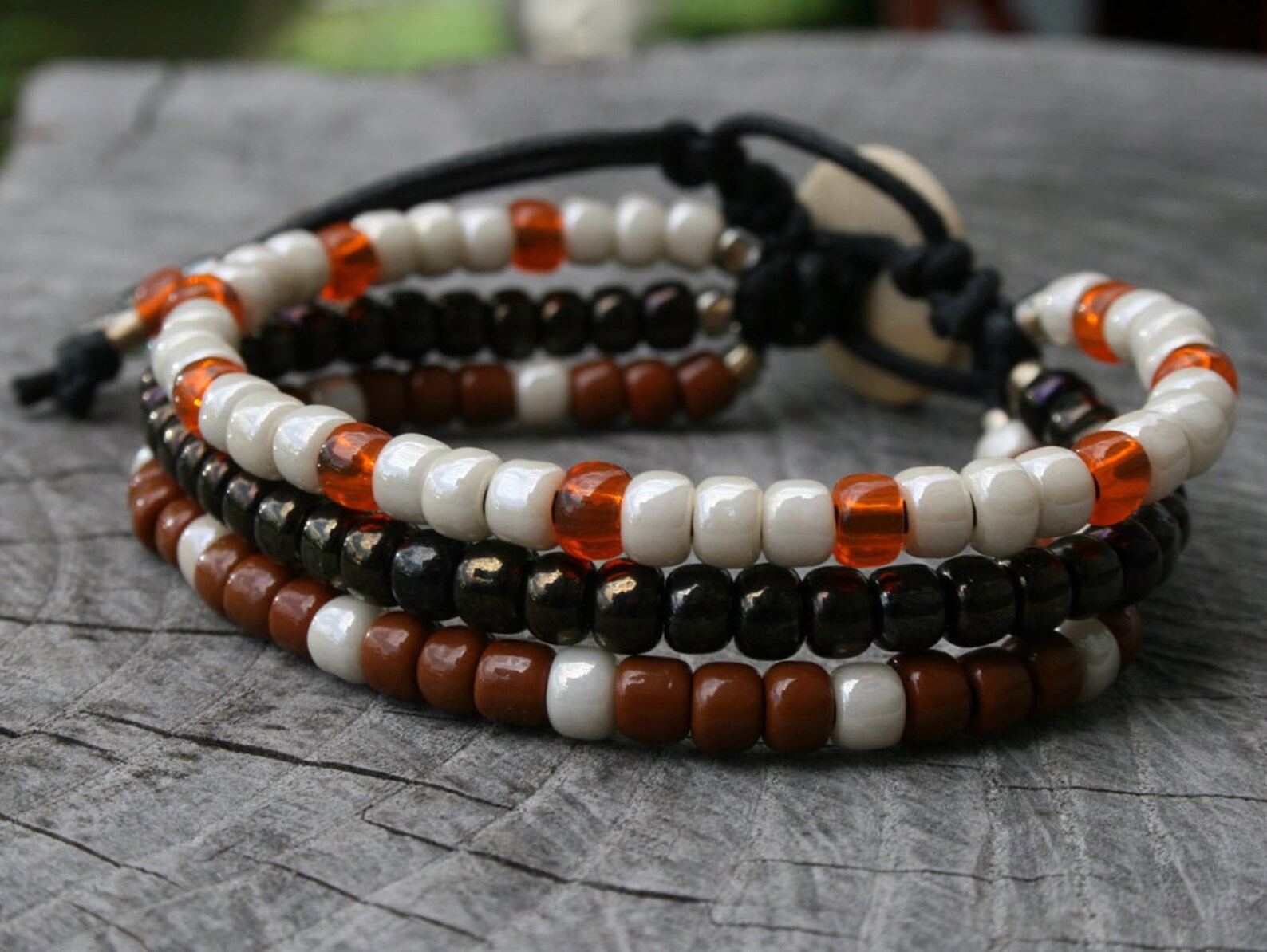 Terracotta white bracelet wrapped Bracelet vegan Bracelet | Etsy