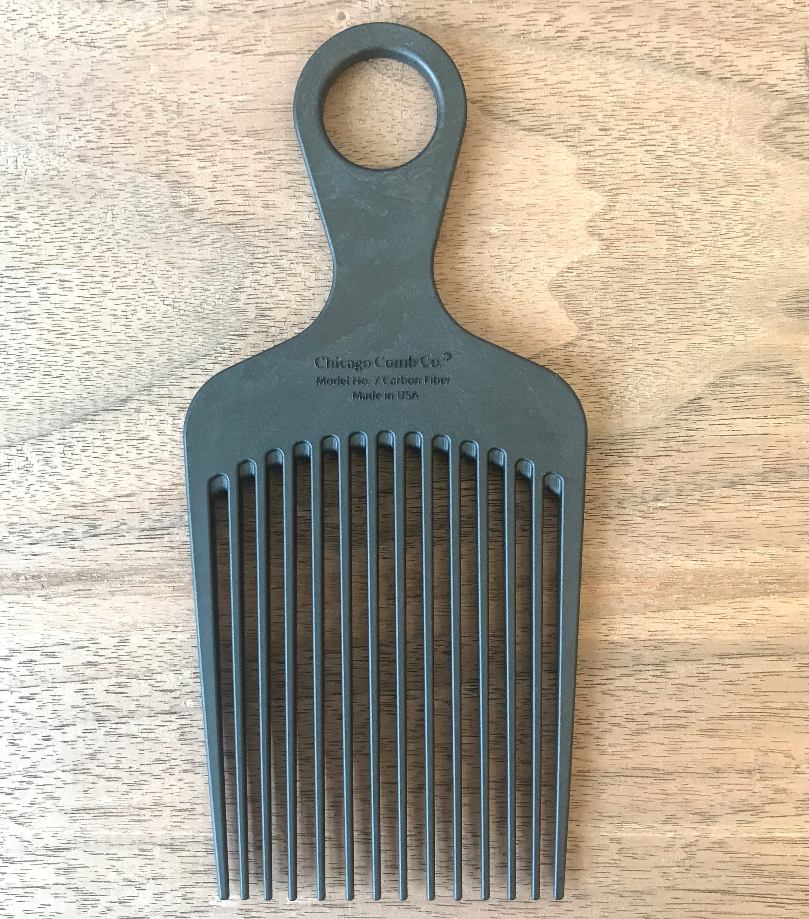 Model No. 7 Carbon Fiber detangling lift & pick comb Made in | Etsy
