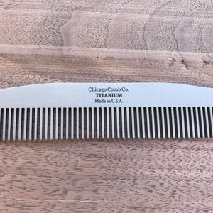 Model No. 3 Titanium Comb, Made in USA, With Optional Custom-engraving ...
