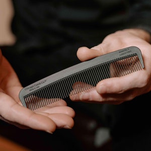 Model No. 3 Carbon Fiber Comb, Fine-tooth Pocket Comb, for Fine and ...