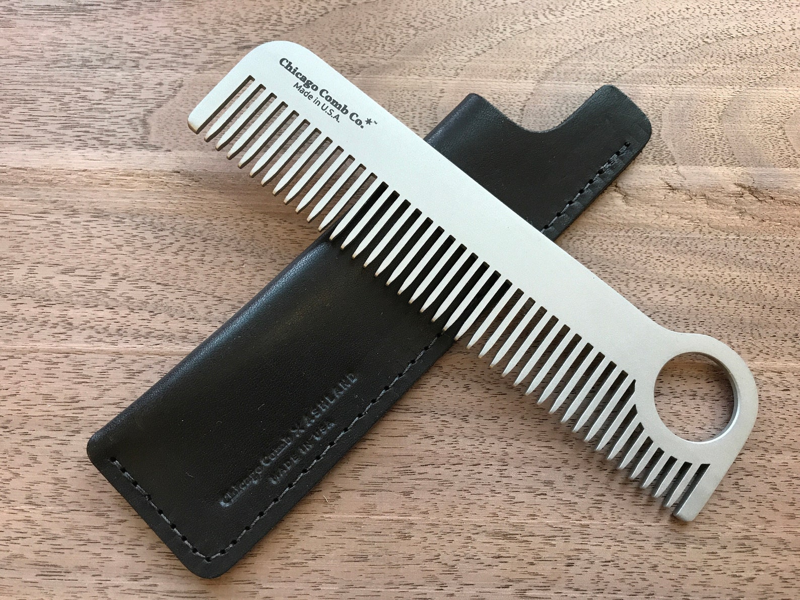 Dublin Black Horween Leather Sheath for Chicago Comb | Etsy