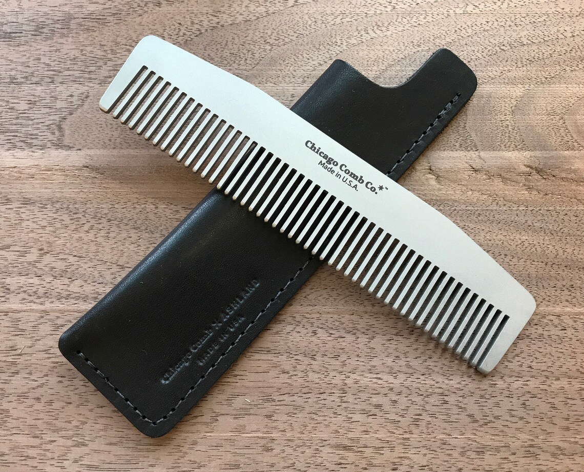 Dublin Black Horween Leather Sheath for Chicago Comb | Etsy