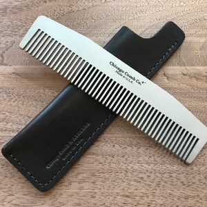 Dublin Black Horween Leather Sheath for Chicago Comb | Etsy