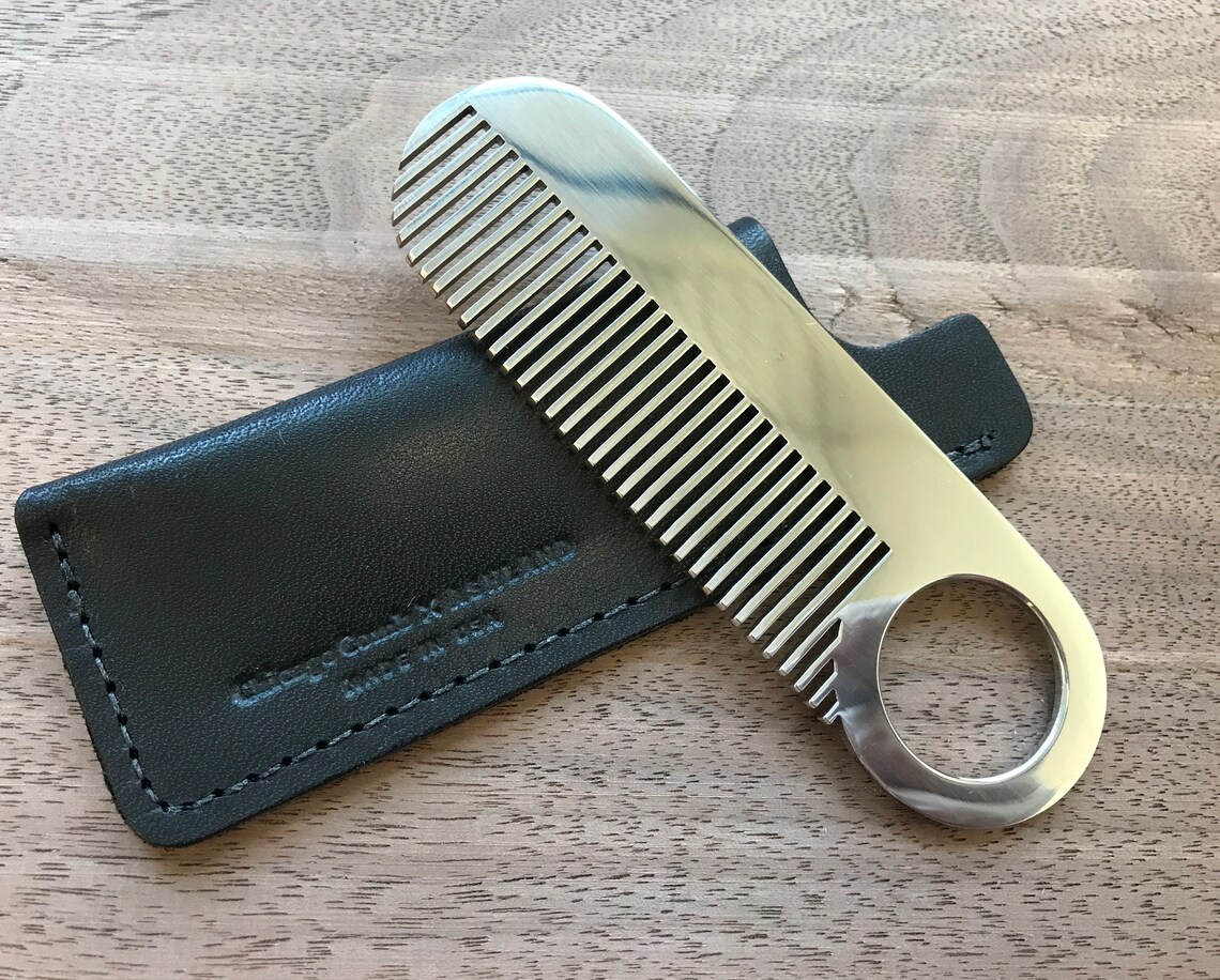 Dublin Black Horween Leather Sheath for Chicago Comb | Etsy