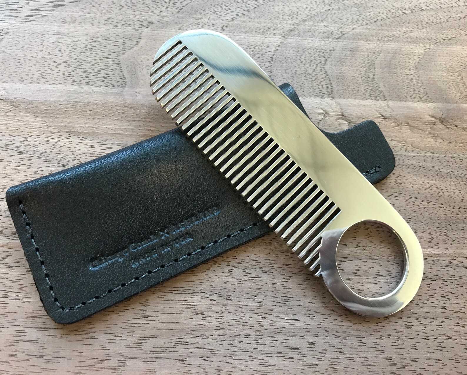 Dublin Black Horween Leather Sheath for Chicago Comb | Etsy