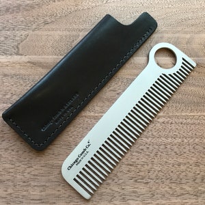 Dublin Black Horween Leather Sheath for Chicago Comb - Etsy