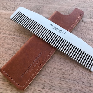 English Tan Horween Leather Sheath for Chicago Comb - Etsy