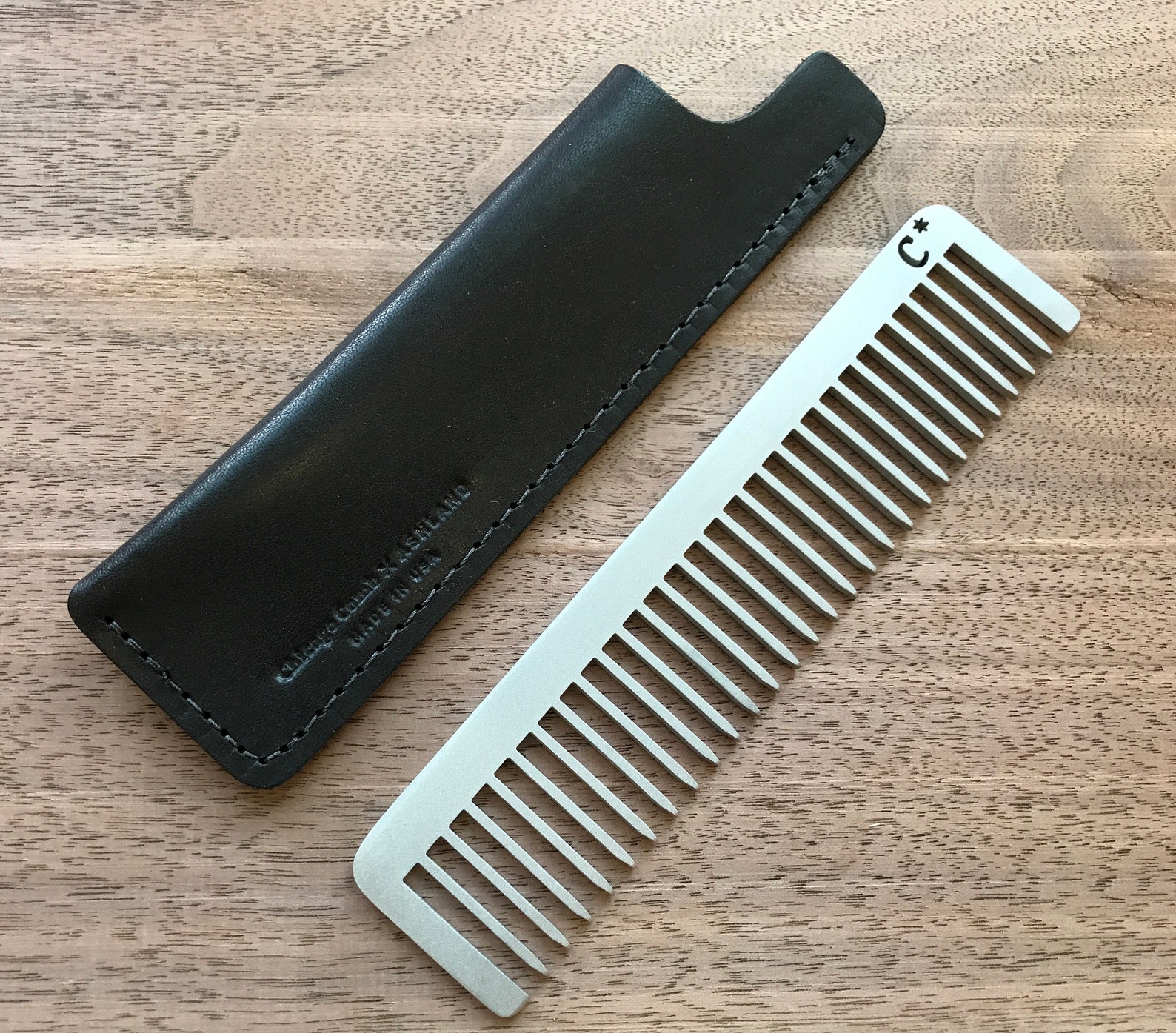 Dublin Black Horween Leather Sheath for Chicago Comb | Etsy