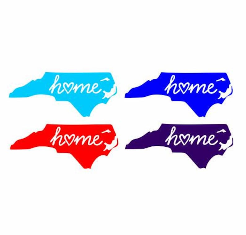 North Carolina Home Vinyl Decal Sticker Window Decal Laptop - Etsy