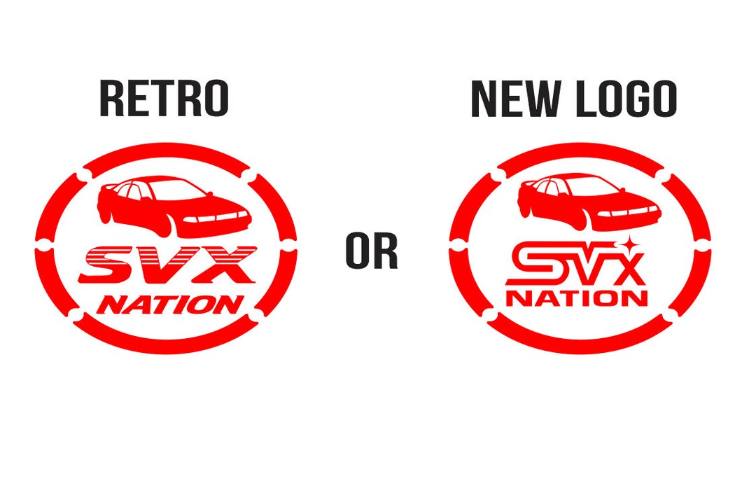 SVX Nation Gas Cap Cover Decal Retro or New Logo | Sticker | Decals ...