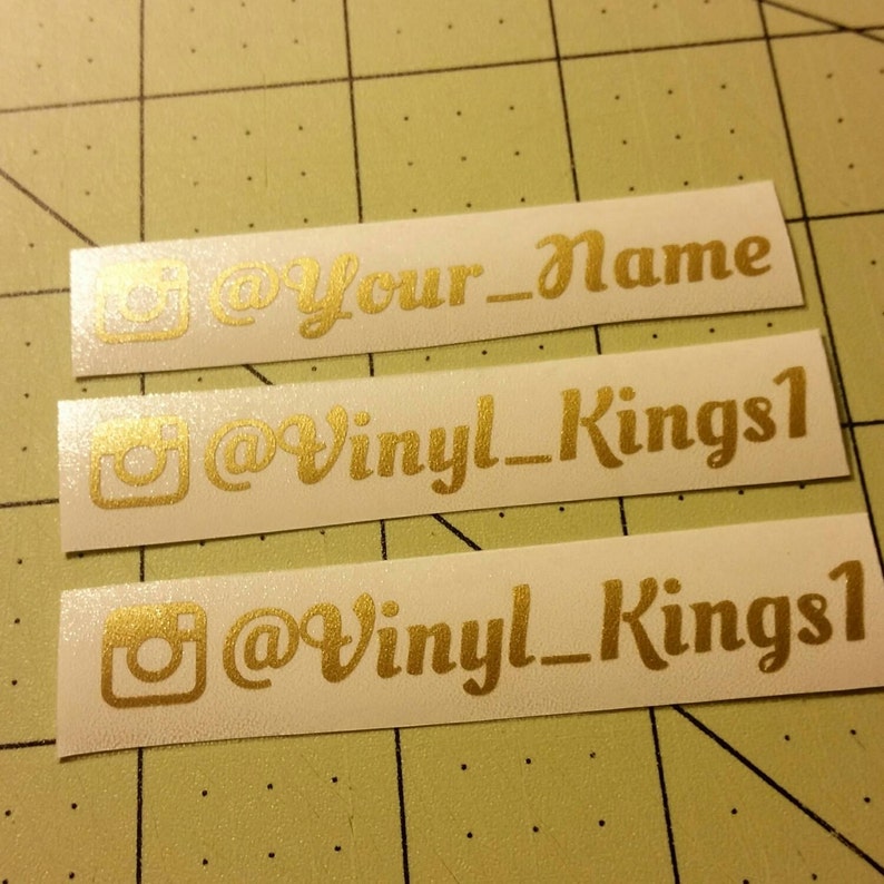 3 or 2 Custom Instagram Name Decal Stickers! Glass Decals | Sticker ...