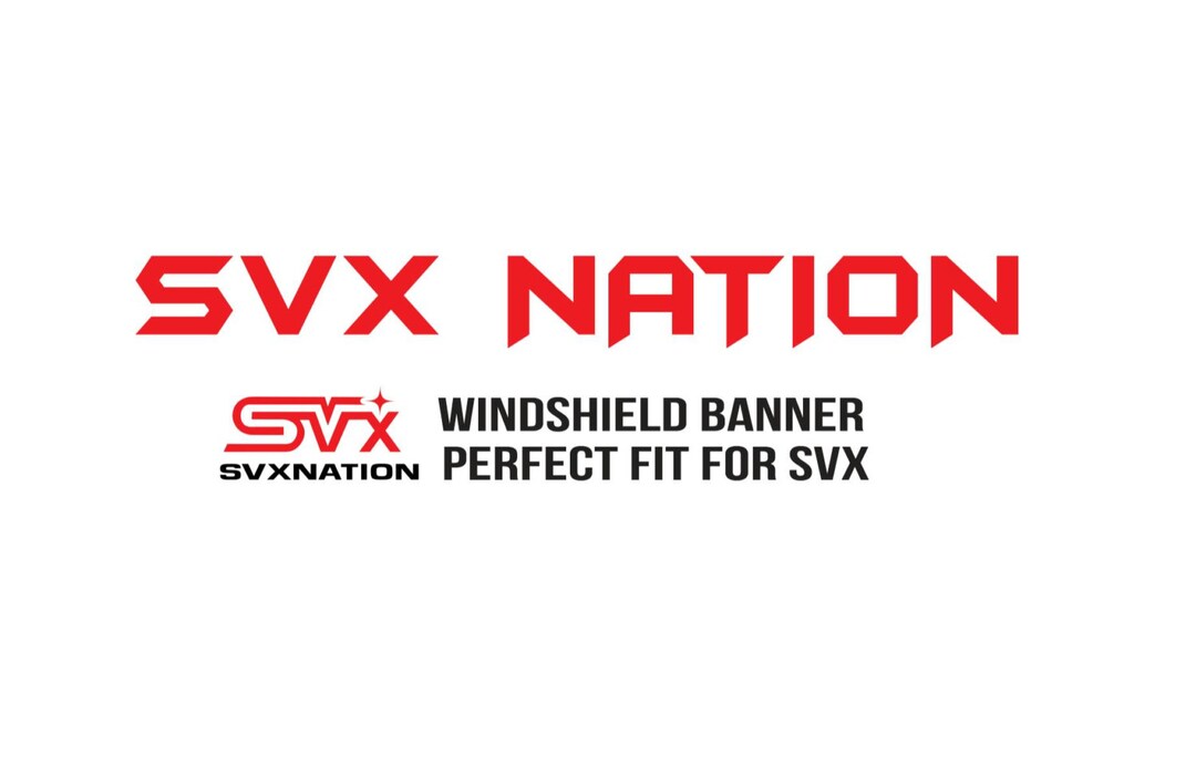 SVX NATION Windshield Banner Decal or Bundle Deal | Sticker | Decals ...