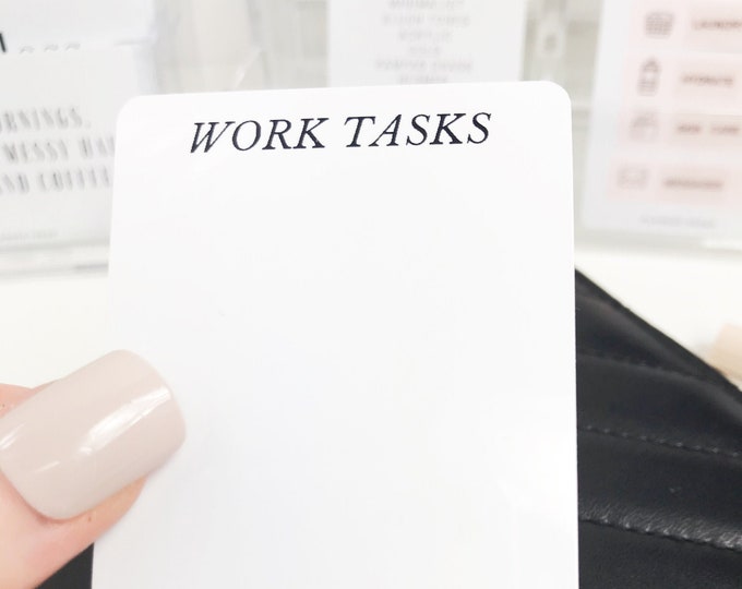 Work Task Routine Task Card Page Flag Pocket Card - Etsy