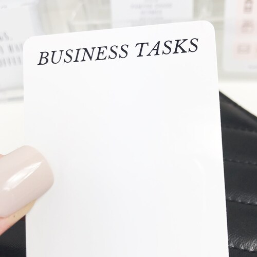 Business Task Routine Task Card Page Flag Pocket Card - Etsy