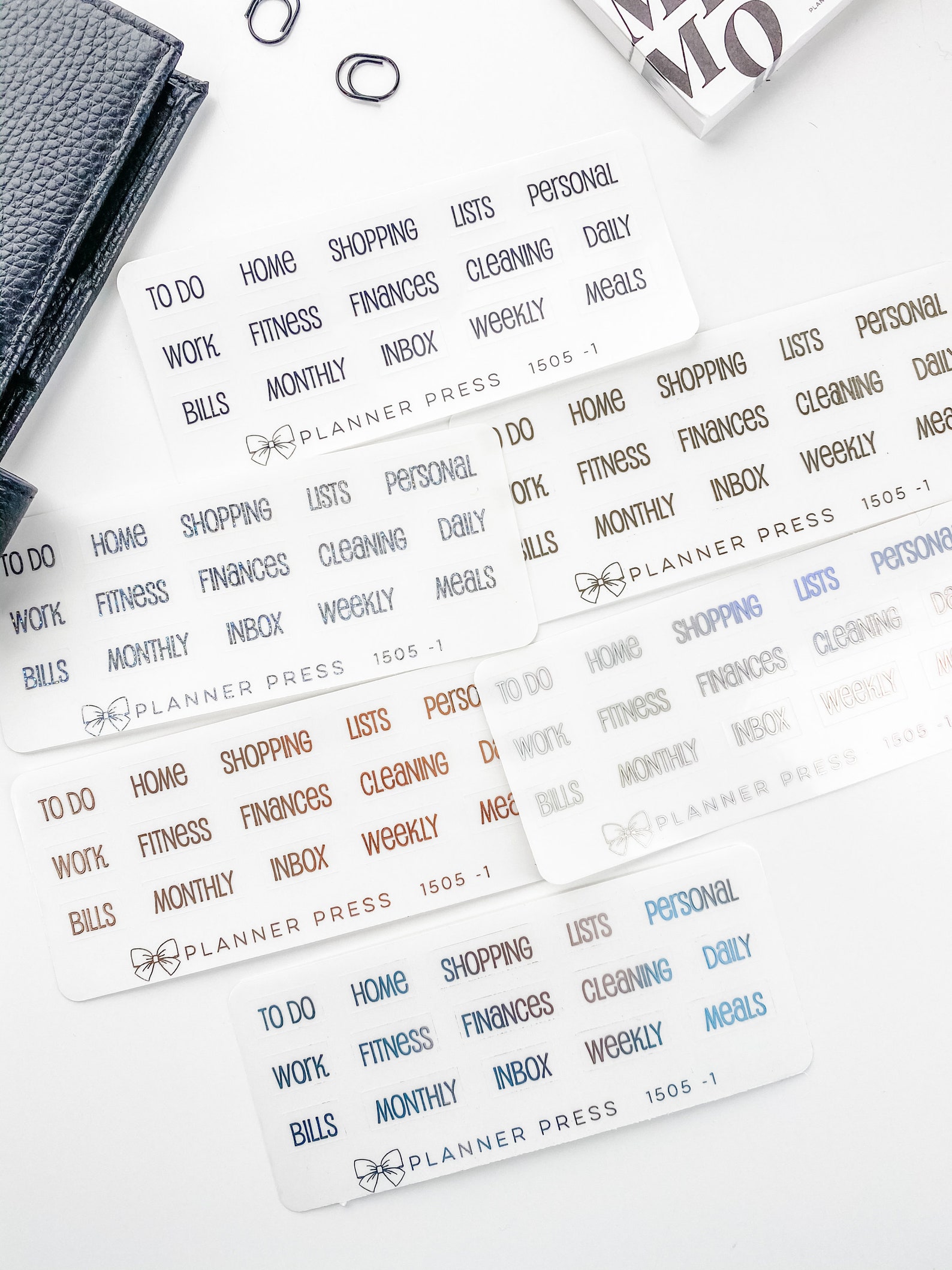 Simple & Clean Foiled Clear Divider Tabs Modular System Labels - Etsy
